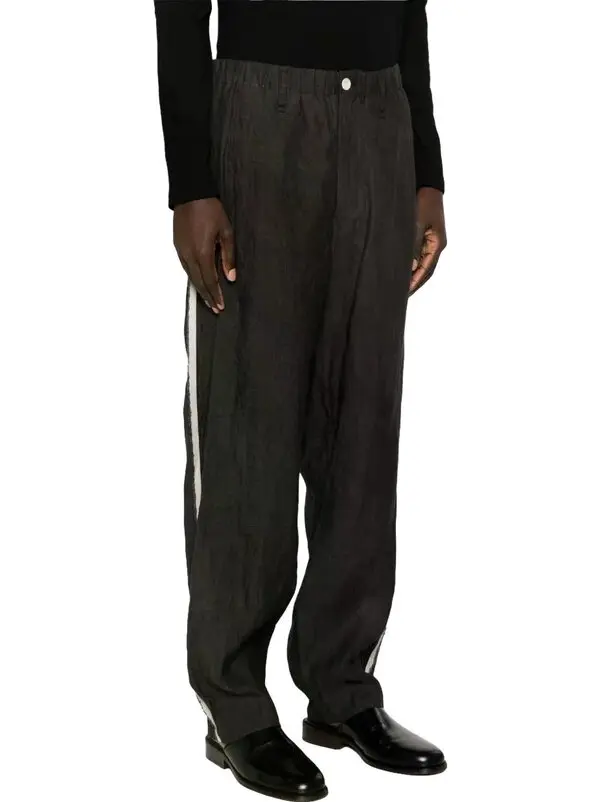 Yohji Yamamoto Ramie Tapered Trousers - Grey