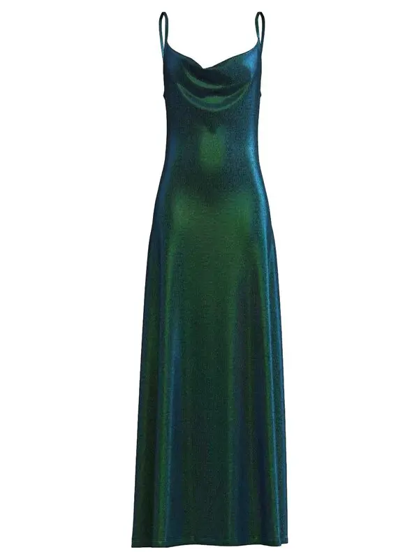 MARGHERITA MACCAPANI Lurex Detail Maxi Dress - Green