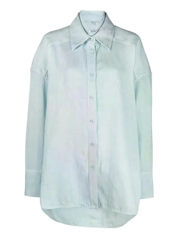 KRIZIA Long-sleeve Classic-collar Shirt - Blue
