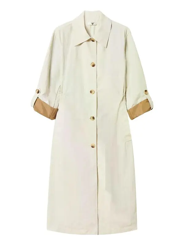 TWINSET Two-tone Trench Coat - Neutrals