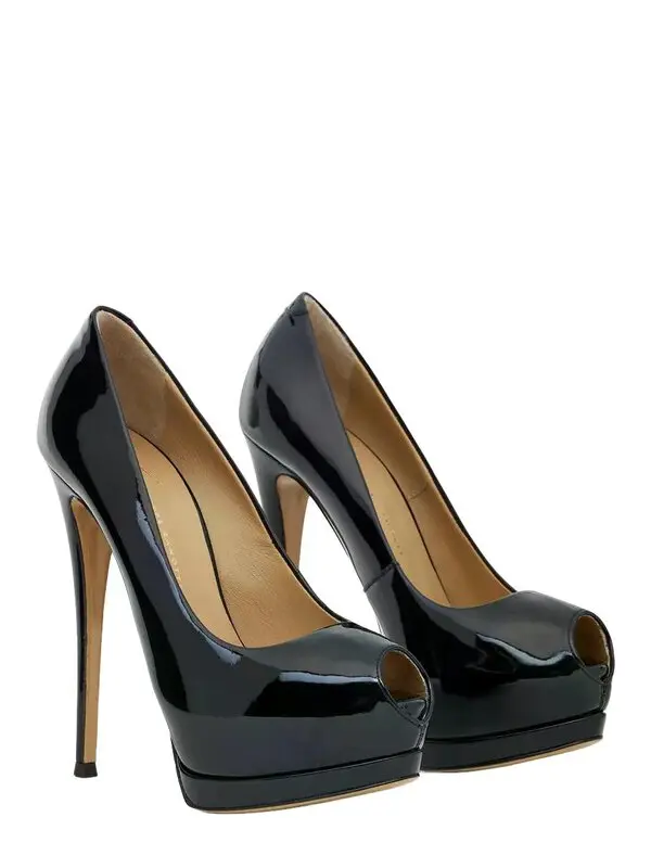 GIUSEPPE ZANOTTI 130mm Sharon Peep-toe Pumps - Black