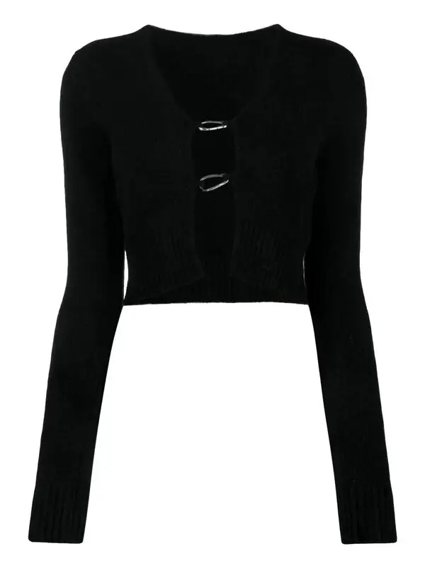 Heron Preston Open Front Long-sleeve Cardigan - Black