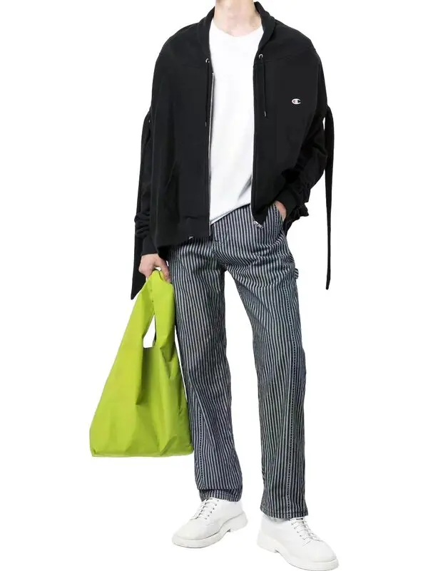 Anrealage Draped Sleeve Drawstring Hoodie - Black