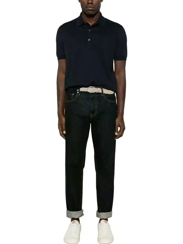 TOM FORD Cotton Polo Shirt - Blue