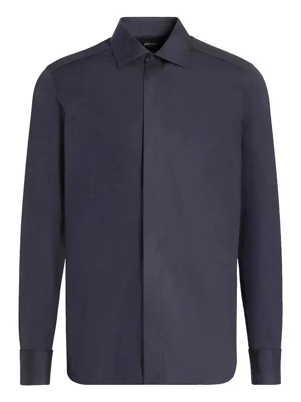 Zegna Trofeo Silk Shirt - Blue