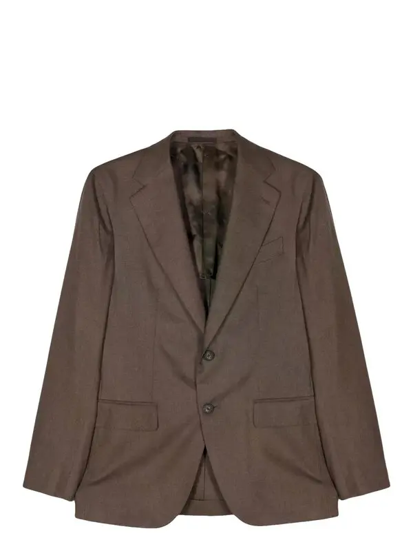 Caruso Americana Single-breasted Blazer - Brown