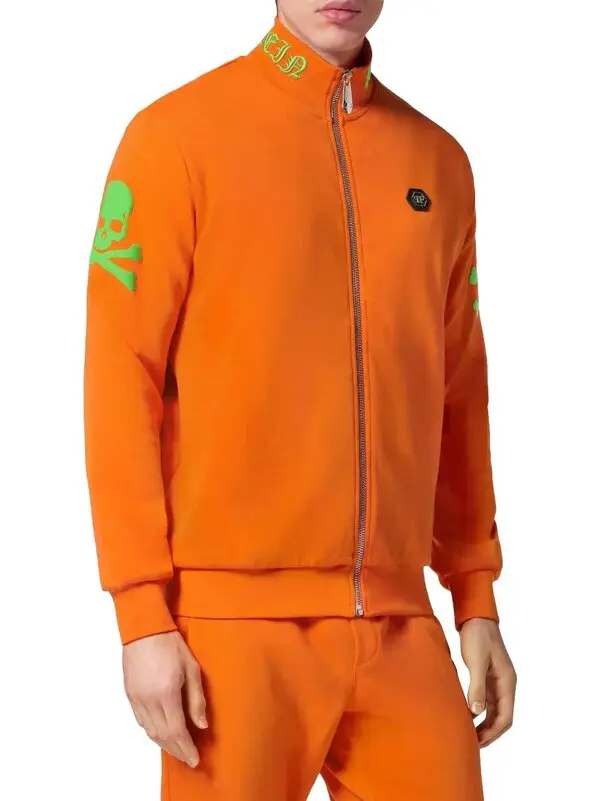 Philipp Plein Embroidered Bomber Jacket - Orange