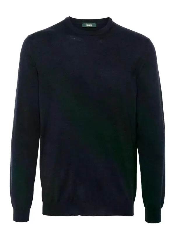 ZANONE Fine-knit Virgin Wool Blend Sweater - Blue