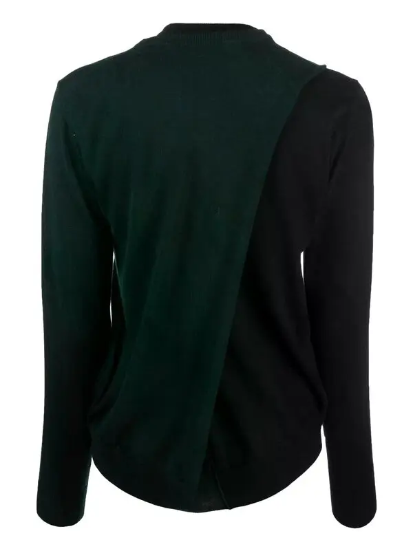 Colville Long-sleeve Wool Knitted Top - Black