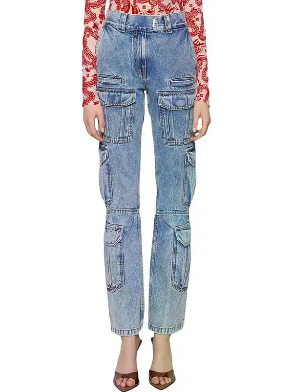 Givenchy Bootcut Cargo Jeans - Blue