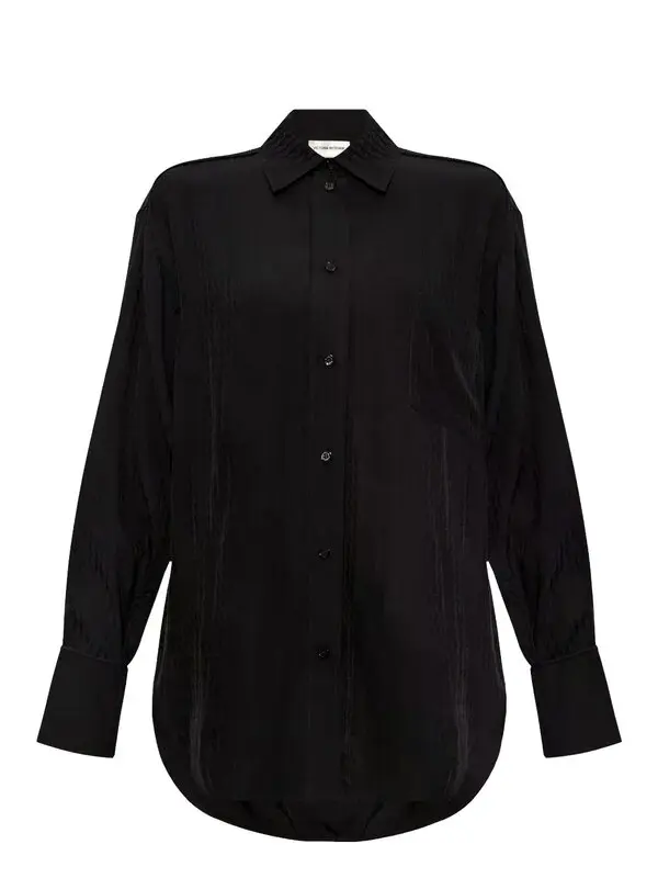 Victoria Beckham Monogram Pattern Button-down Shirt - Black