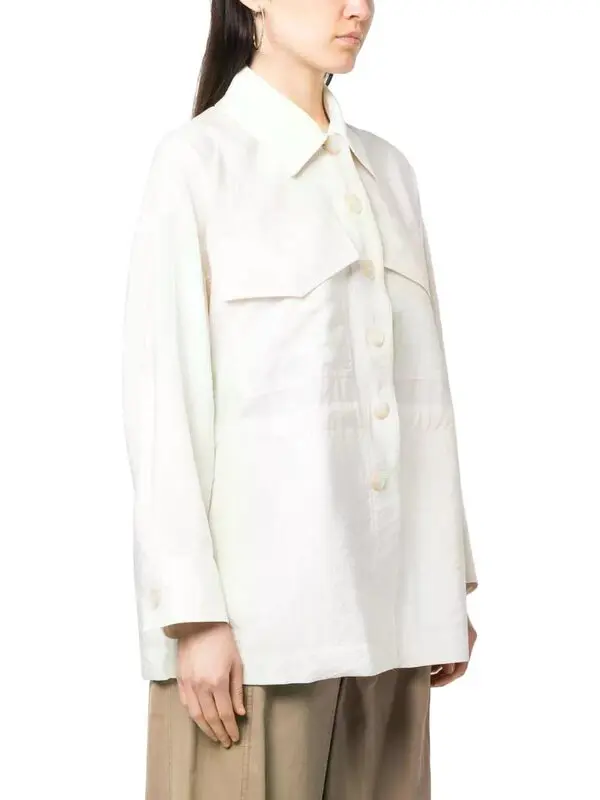 JOSEPH Welbeck Drawstring Shirt Jacket - Neutrals