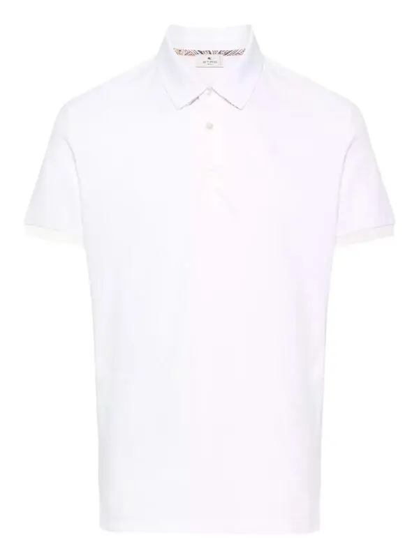 Etro Pegaso-embroidered Cotton Polo Shirt - White