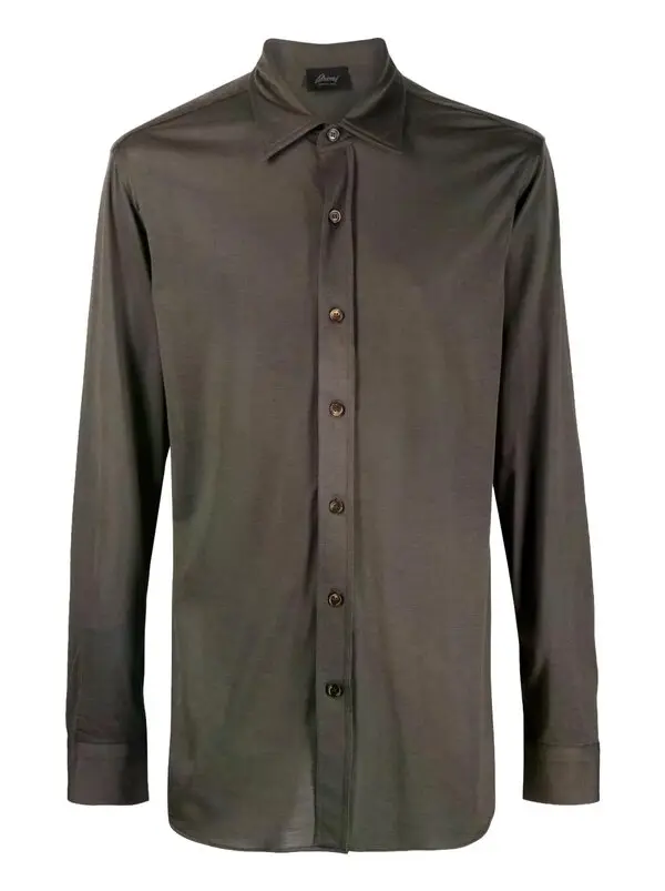Brioni Long-sleeve Button-up Shirt - Green