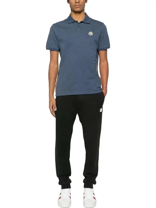 Moncler Logo-patch Polo Shirt - Blue