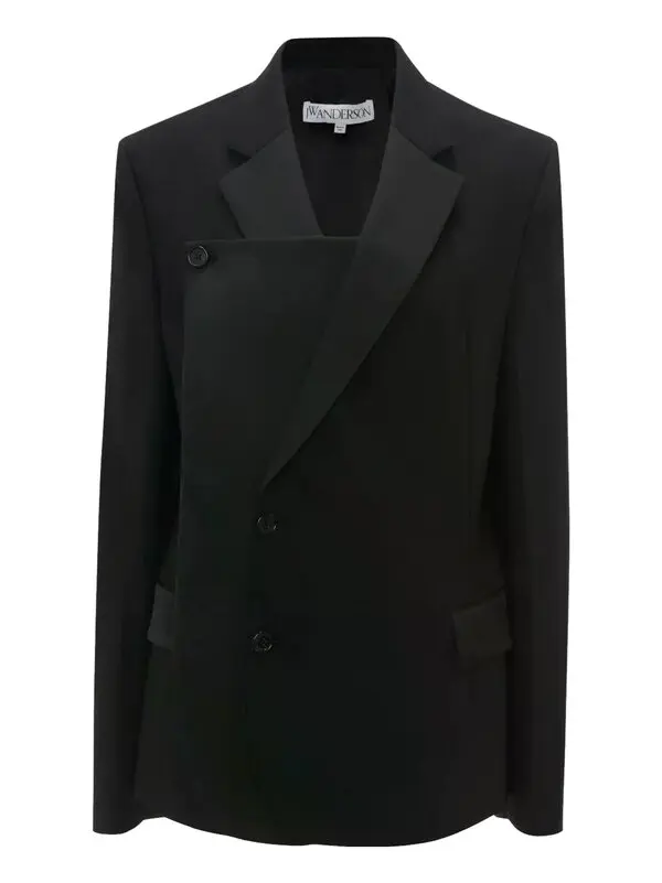 JW Anderson Paneled Double-breasted Blazer - Black