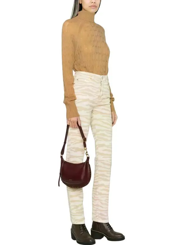 Etro Cable Knit Roll Neck Jumper - Brown