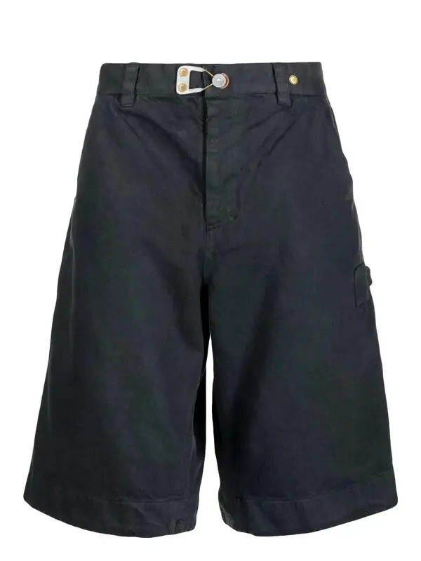 OBJECTS IV LIFE Buckle-detail Cotton Denim Shorts - Grey