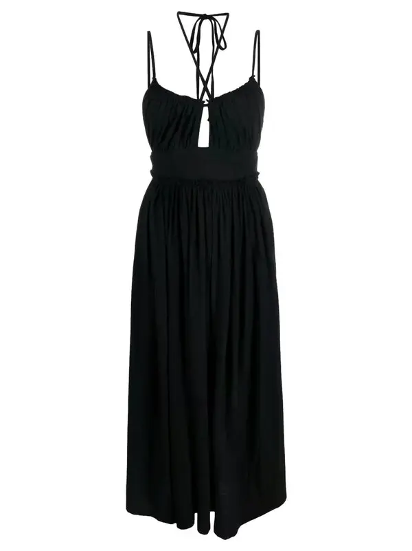 Ulla Johnson Freya Halterneck Midi Dress - Black