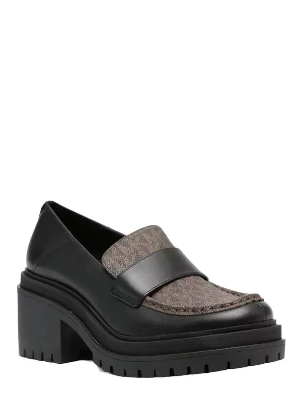 Michael Kors Rocco 75mm Monogram Loafers - Black
