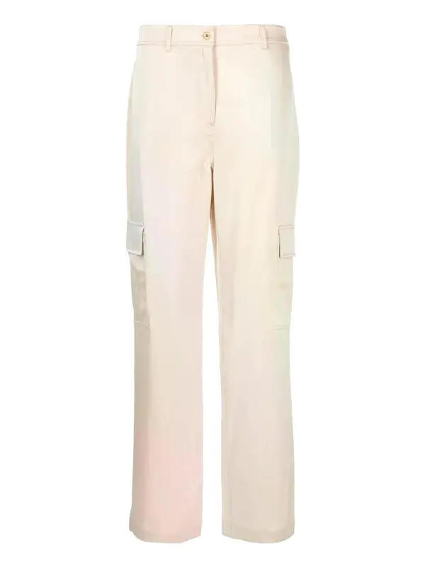 Michael Kors Straight-leg Satin-finish Trousers - Neutrals