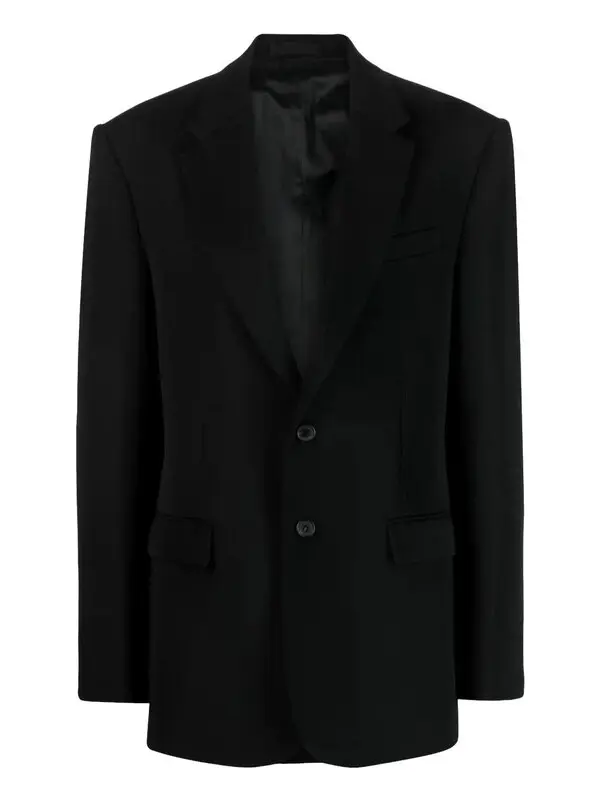 Wardrobe.NYC Relaxed-fit Single-breasted Blazer - Black