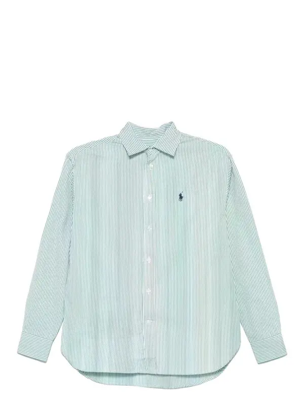 Polo Ralph Lauren Striped Shirt With Button Fastening - Green