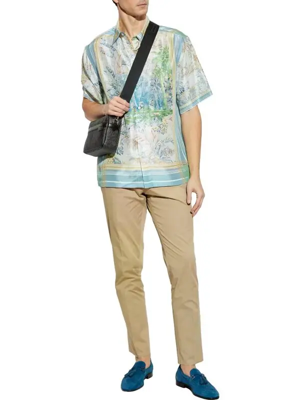 Etro Tailored Cotton Trousers - Neutrals