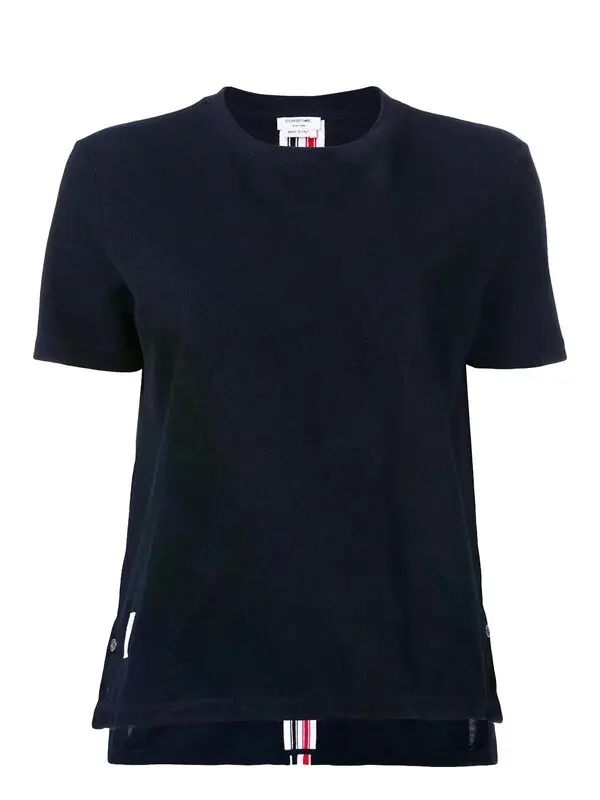 Thom Browne Relaxed Fit Piqué T-shirt - Blue