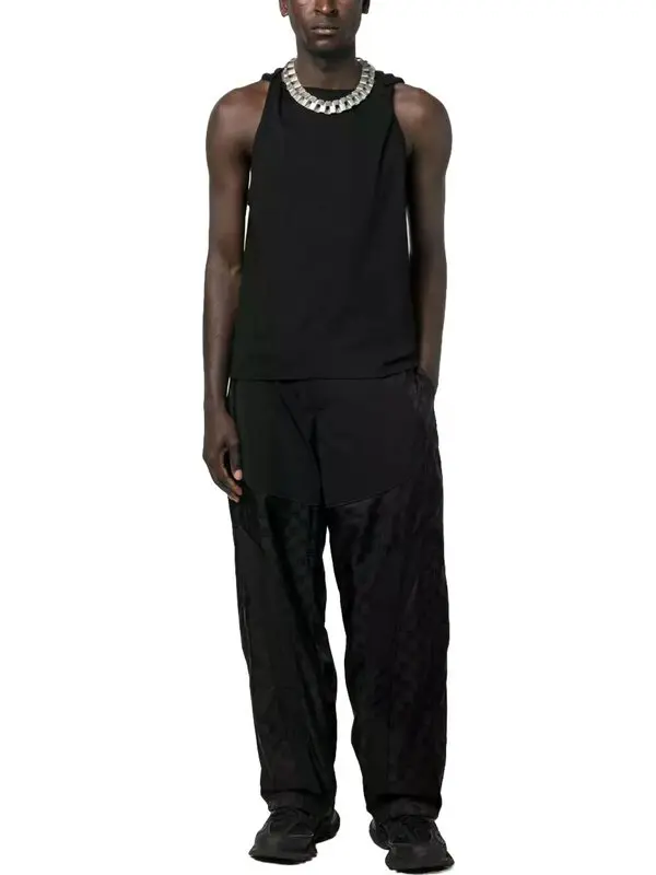 MISBHV Monogram Jacquard Wide-leg Trousers - Black