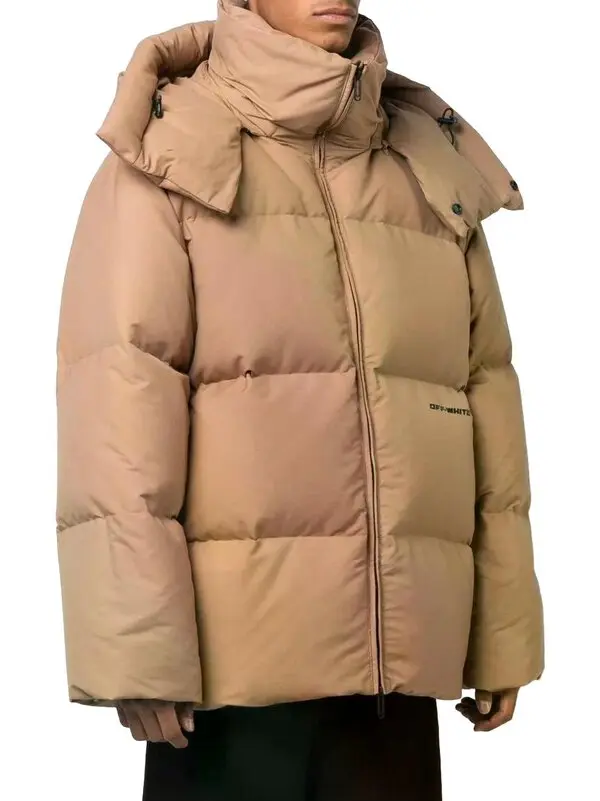 Off-White Padded Down Jacket - Brown