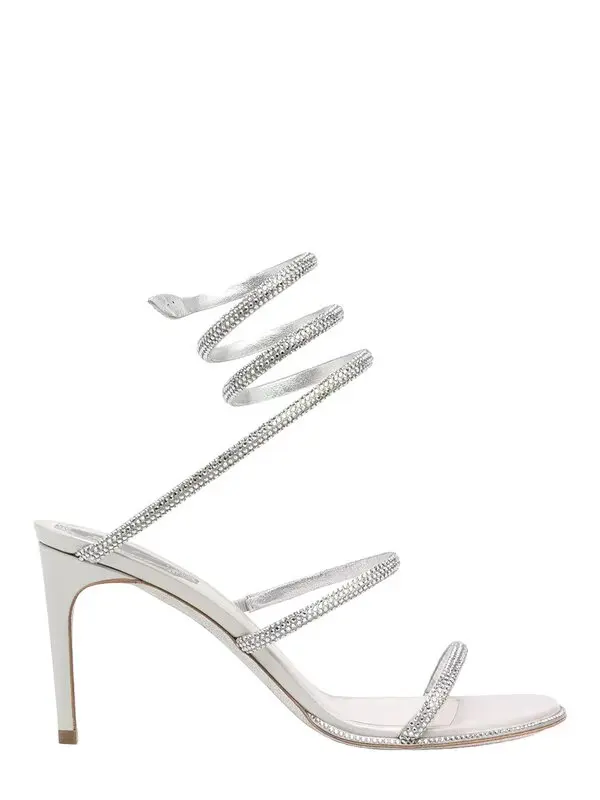 Rene Caovilla Cleo Spiral Sandals - Silver