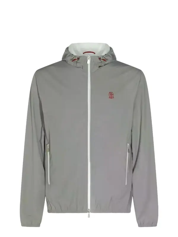 Brunello Cucinelli Hooded Windbreaker - Grey