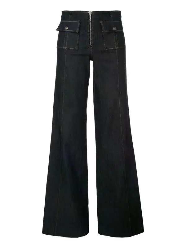 Cinq À Sept Flared Trousers - Blue