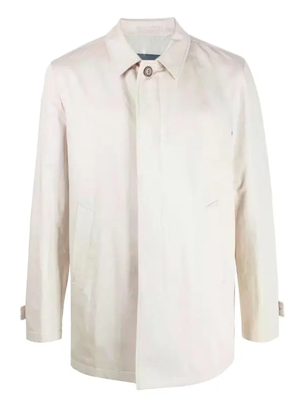 Herno Single-breasted Coat - Neutrals