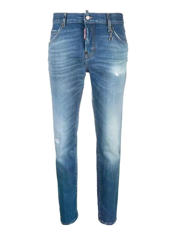 Dsquared2 Logo-plaque Tapered Jeans - Blue