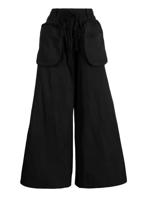 MELITTA BAUMEISTER Oversized Pocket Wide-leg Trousers - Black