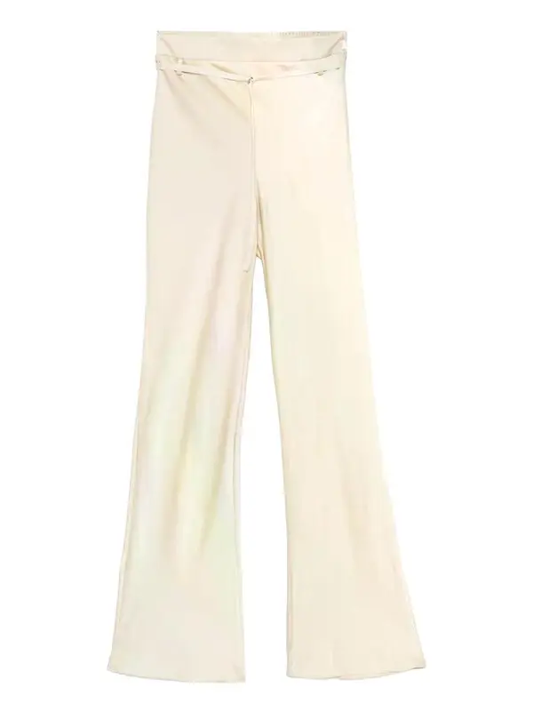 Patrizia Pepe Satin Trousers - Neutrals