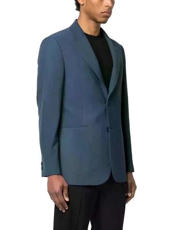 Fendi Peak-lapels Single-breasted Blazer - Blue