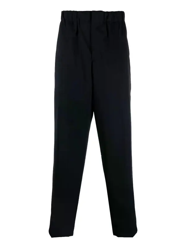 JIL SANDER Elasticated-waistband Tapered Trousers - Blue