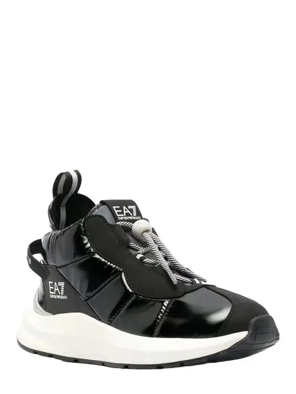 EA7 Padded Mid-top Sneakers - Black