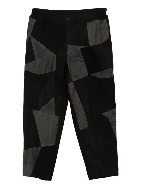 Comme Des Garçons Gabardine Patchwork Trousers - Black
