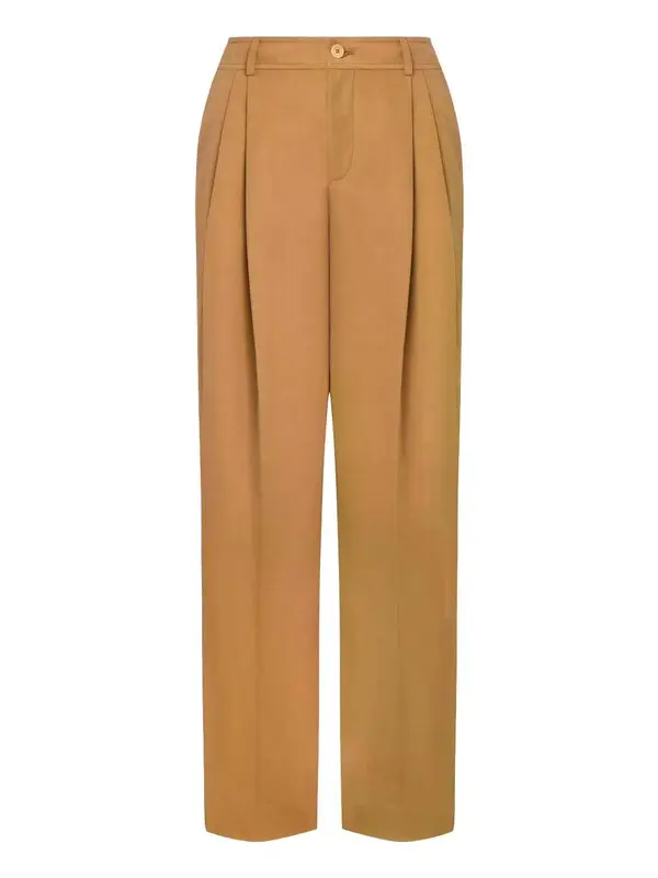 Moschino Pleat-detail Tailored Trousers - Brown