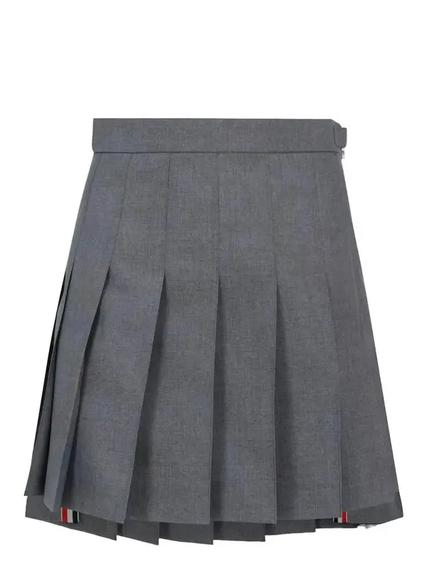 Thom Browne Pleated Mini Skirt - Grey