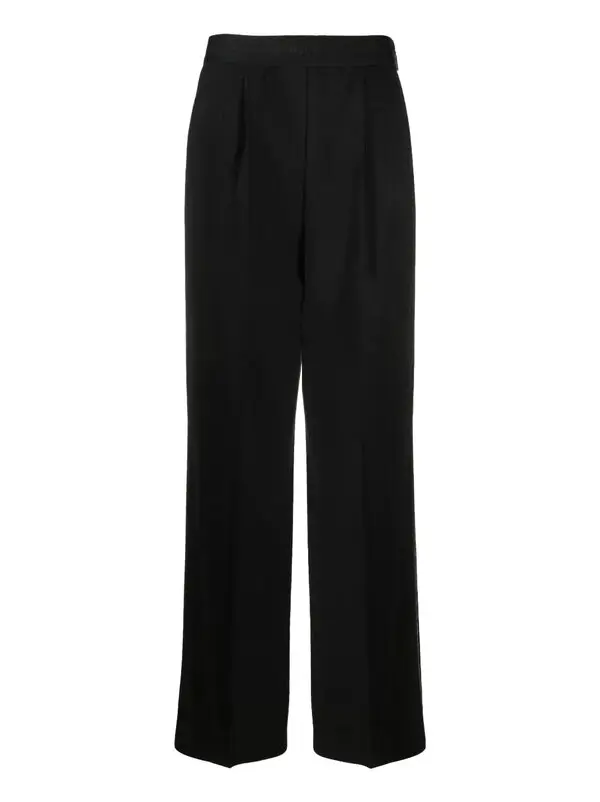 MSGM Wide-leg Tailored Trousers - Black
