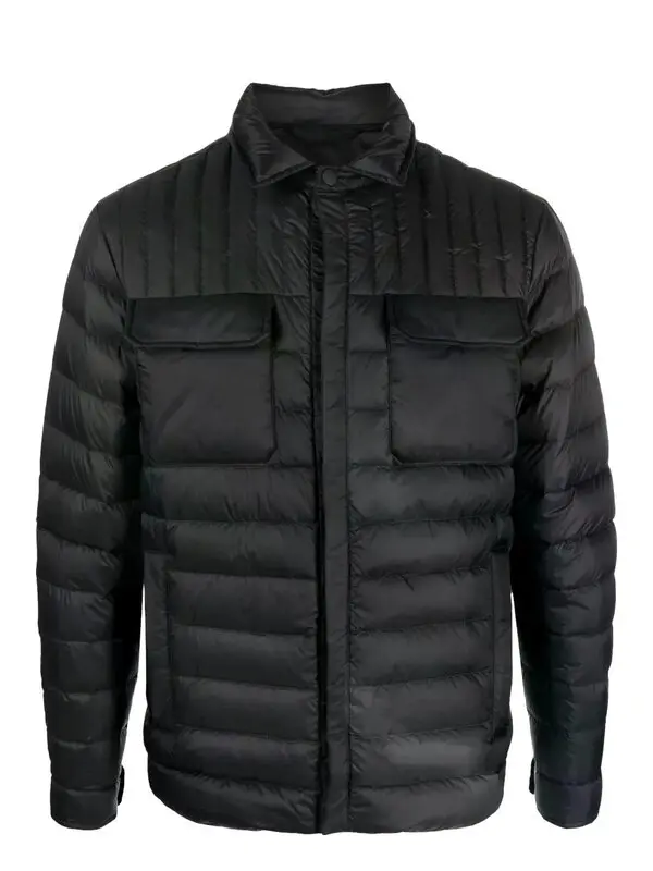 Kiton Padded Quilted Shirt Jacket - Black