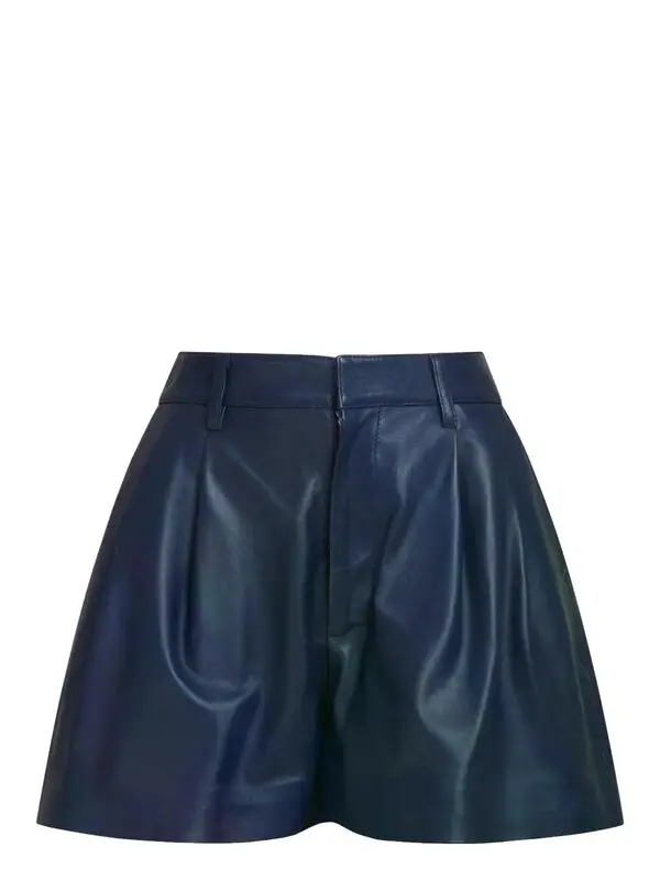 Marni Leather Shorts - Blue