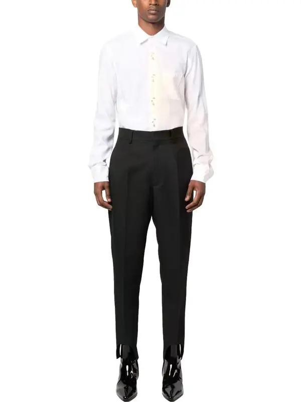 Random Identities Tapered Stirrup Trousers - Black