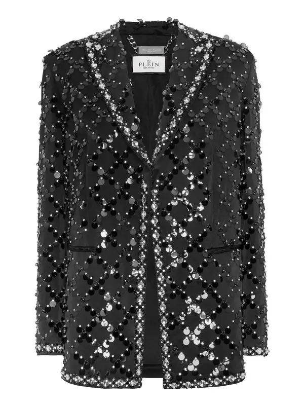 Philipp Plein Plein Paillettes Blazer - Black