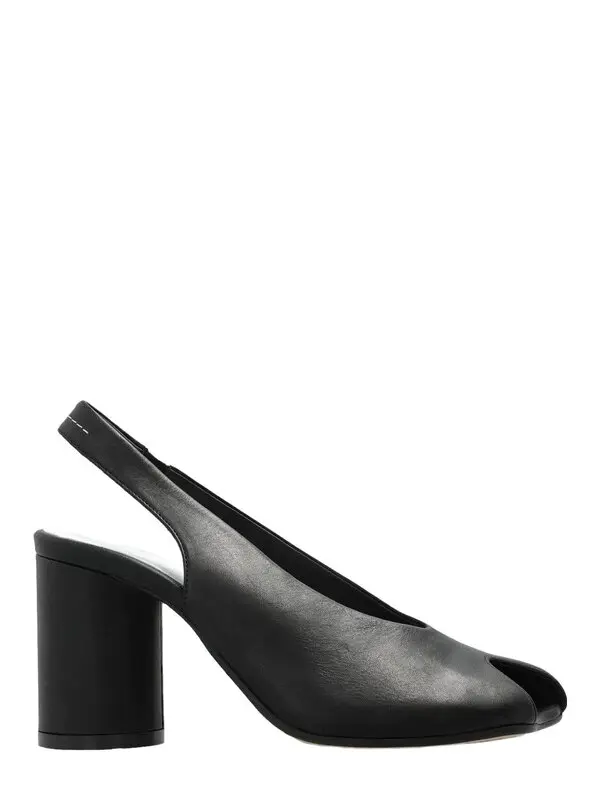 MAISON MARGIELA Leather Slingback Sandals - Black